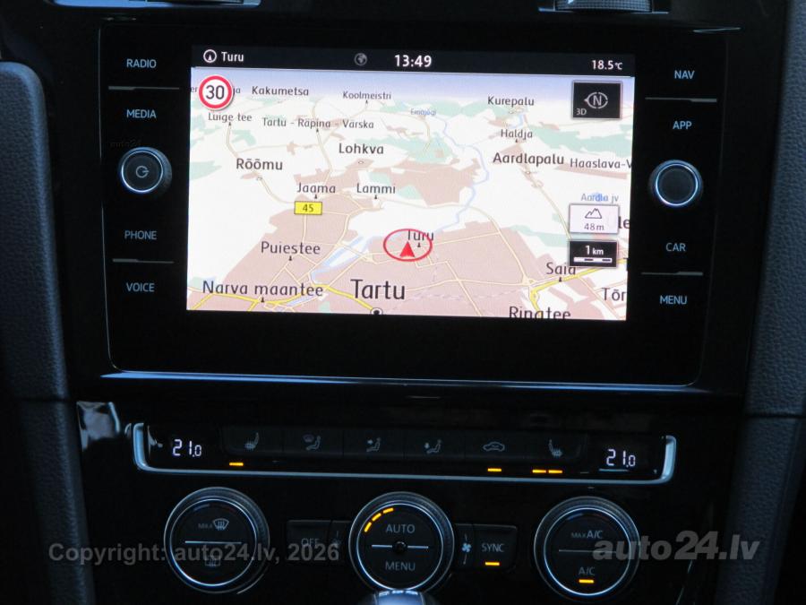 Red Volkswagen Golf 2019 in Tartu, with an engine capacity of 1.60 L and mileage of 184 thousand km for 13500 €, photo 7 on AUTOMOTO.COM.LV