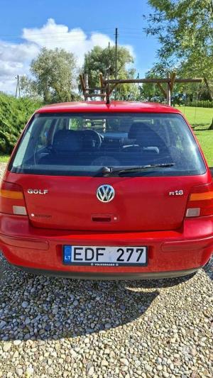 Red Volkswagen Golf 1998 in Ukmerge, with an engine capacity of 1.60 L and mileage of 159 thousand km for 1700 €, photo 4 on AUTOMOTO.COM.LV