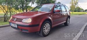 Sarkans Volkswagen Golf 2003 Daugavpils, ar dzinēja tilpumu 1.90 L un nobraukumu 406 tūkst. km par 990 €, foto  vietnē AUTOMOTO.COM.LV