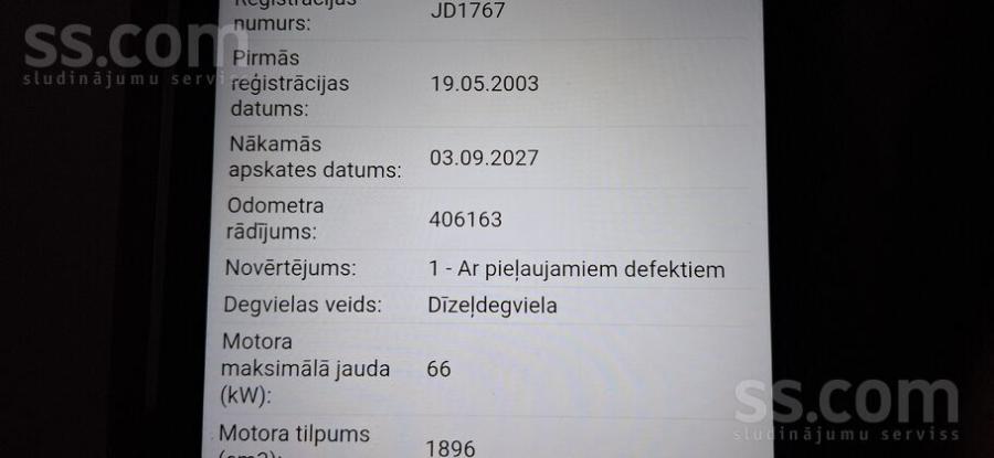 Sarkans Volkswagen Golf 2003 Daugavpils, ar dzinēja tilpumu 1.90 L un nobraukumu 406 tūkst. km par 990 €, foto 6 vietnē AUTOMOTO.COM.LV