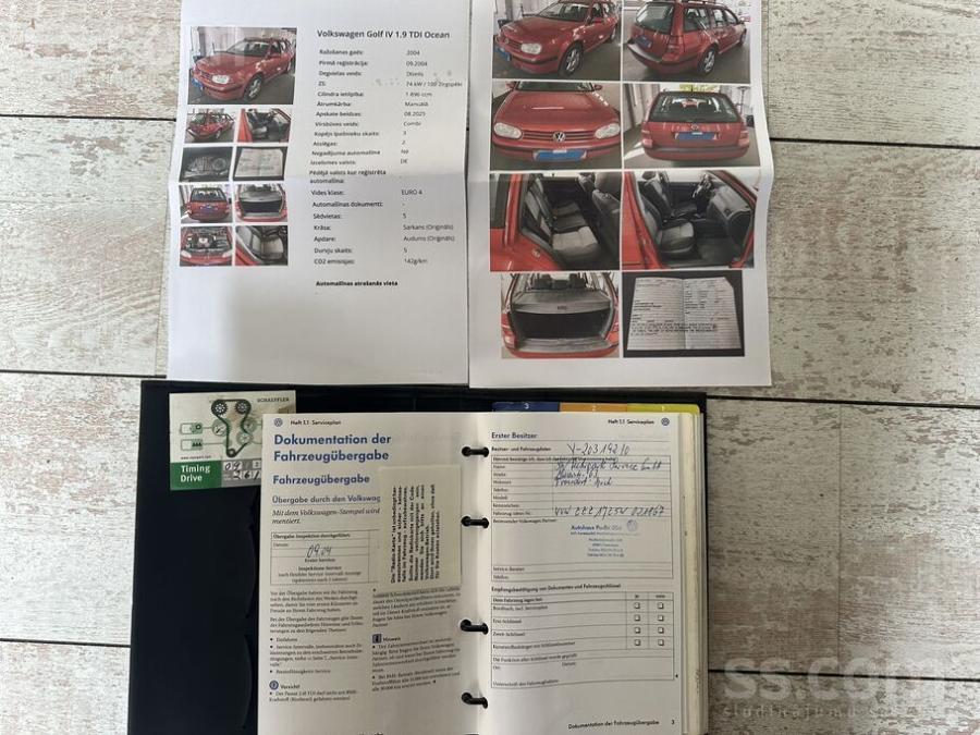 Sarkans Volkswagen Golf 2004 Rīga, ar dzinēja tilpumu 1.90 L un nobraukumu 272 tūkst. km par 1900 €, foto 18 vietnē AUTOMOTO.COM.LV
