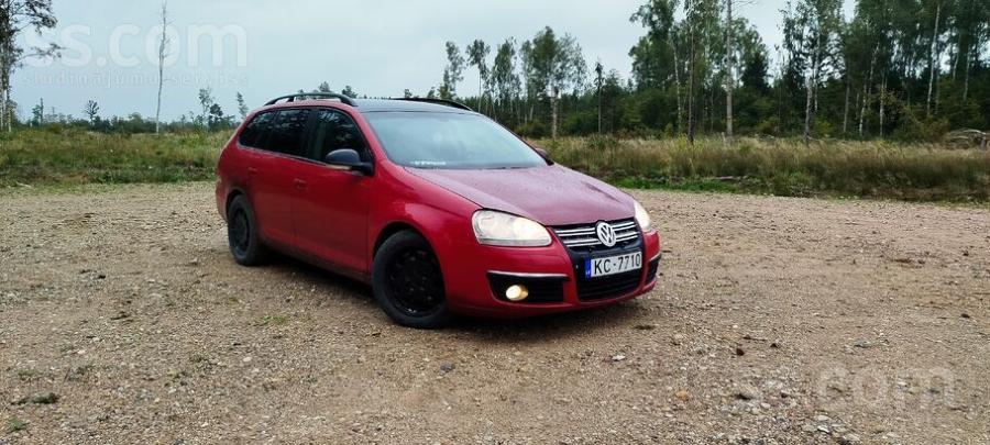 Sarkans Volkswagen Golf 2009 Dobele, ar dzinēja tilpumu 1.90 L un nobraukumu 481 tūkst. km par 1590 €, foto 1 vietnē AUTOMOTO.COM.LV