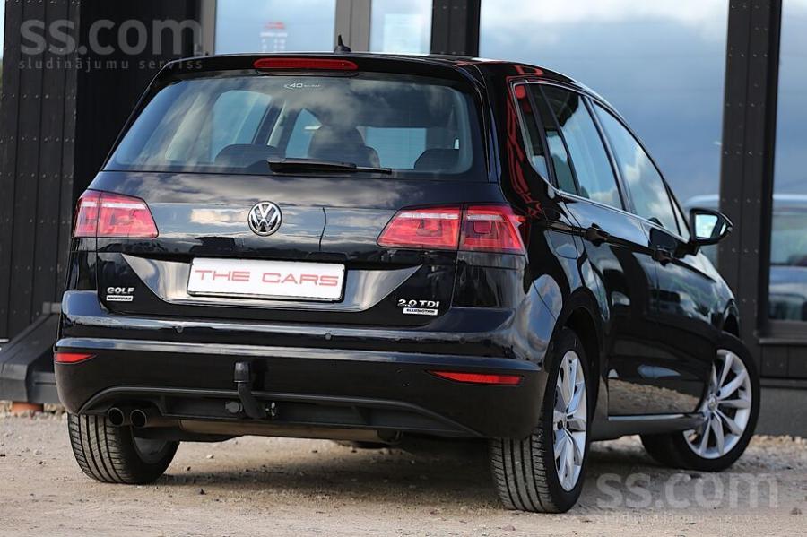 Melns Volkswagen Golf Sportsvan 2014 Tukums, ar dzinēja tilpumu 2.00 L un nobraukumu 233 tūkst. km par 9490 €, foto 3 vietnē AUTOMOTO.COM.LV