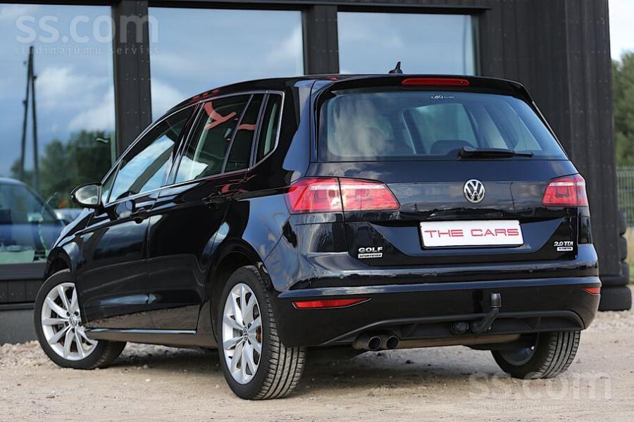 Melns Volkswagen Golf Sportsvan 2014 Tukums, ar dzinēja tilpumu 2.00 L un nobraukumu 233 tūkst. km par 9490 €, foto 5 vietnē AUTOMOTO.COM.LV