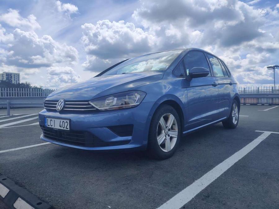 Blue Volkswagen Golf Sportsvan 2014 in Vilnius, with an engine capacity of 1.40 L and mileage of 130 thousand km for 8500 €, photo 3 on AUTOMOTO.COM.LV