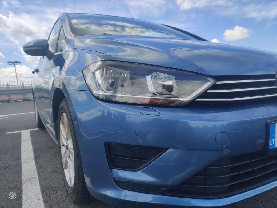 Blue Volkswagen Golf Sportsvan 2014 in Vilnius, with an engine capacity of 1.40 L and mileage of 130 thousand km for 8500 €, photo 11 on AUTOMOTO.COM.LV