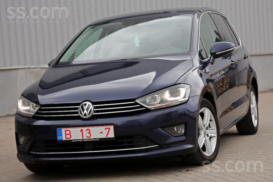 Zils Volkswagen Golf Sportsvan 2015 Tukums, ar dzinēja tilpumu 2.00 L un nobraukumu 283 tūkst. km par 8700 €, foto 3 vietnē AUTOMOTO.COM.LV