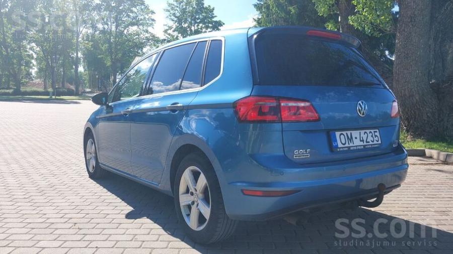 Zils Volkswagen Golf Sportsvan 2015 Alūksne, ar dzinēja tilpumu 1.40 L un nobraukumu 0 tūkst. km par 7400 €, foto 9 vietnē AUTOMOTO.COM.LV