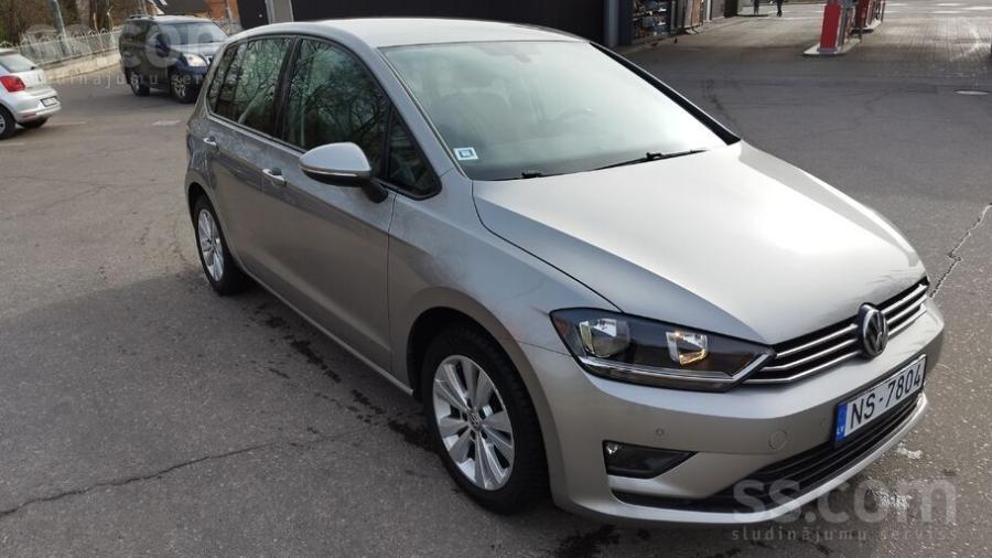 Pelēks Volkswagen Golf Sportsvan 2015 Daugavpils, ar dzinēja tilpumu 1.60 L un nobraukumu 130 tūkst. km par 7500 €, foto 3 vietnē AUTOMOTO.COM.LV