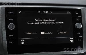 Grey Volkswagen Golf Sportsvan 2018 in Valmiera, with an engine capacity of 1.50 L and mileage of 113 thousand km for 14800 €, photo 14 on AUTOMOTO.COM.LV