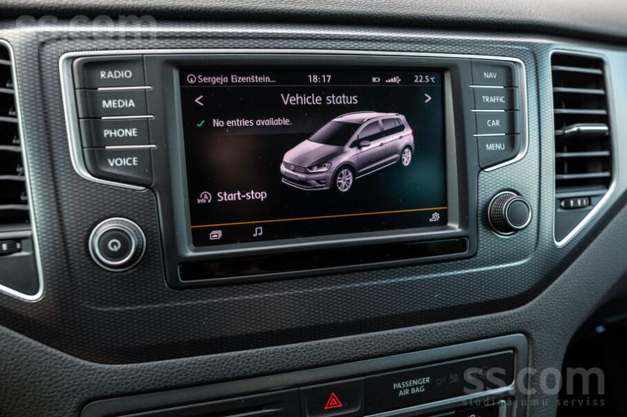 Grey Volkswagen Golf Sportsvan 2015 in Riga, with an engine capacity of 2.00 L and mileage of 189 thousand km for 10790 €, photo 26 on AUTOMOTO.COM.LV