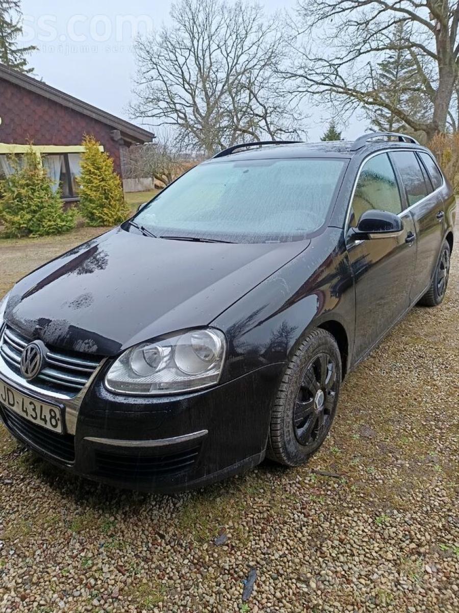 Black Volkswagen golf-variant 2008 in Talsi, with an engine capacity of 2.00 L and mileage of 478 thousand km for 1100 €, photo 3 on AUTOMOTO.COM.LV