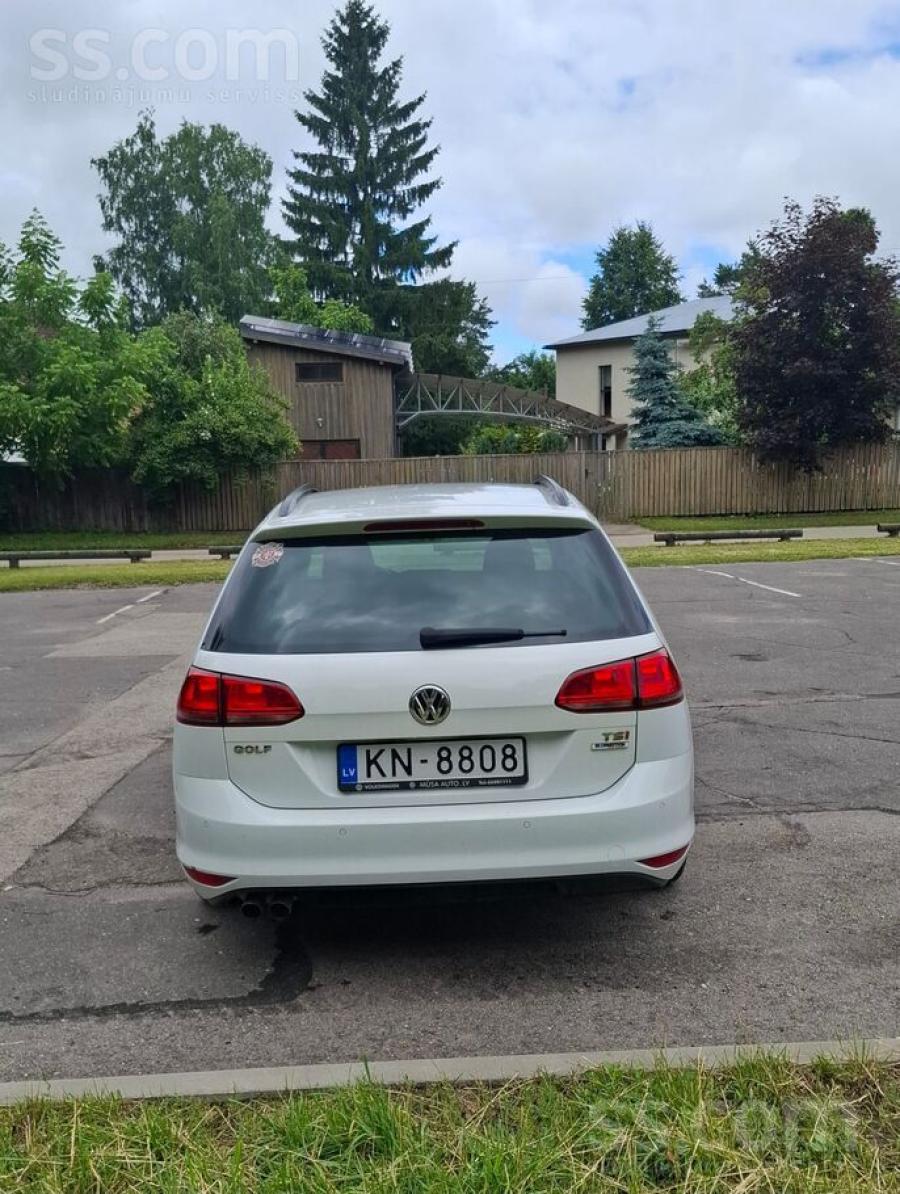 White Volkswagen golf-variant 2016 in Riga, with an engine capacity of 1.40 L and mileage of 150 thousand km for 9500 €, photo 3 on AUTOMOTO.COM.LV