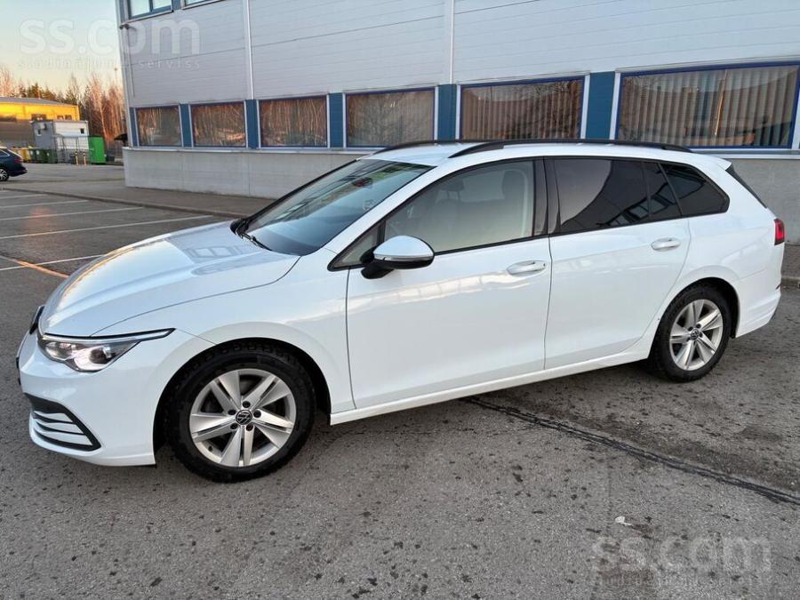 White Volkswagen golf-variant 2021 in Riga, with an engine capacity of 1.50 L and mileage of 214 thousand km for 15290 €, photo 1 on AUTOMOTO.COM.LV