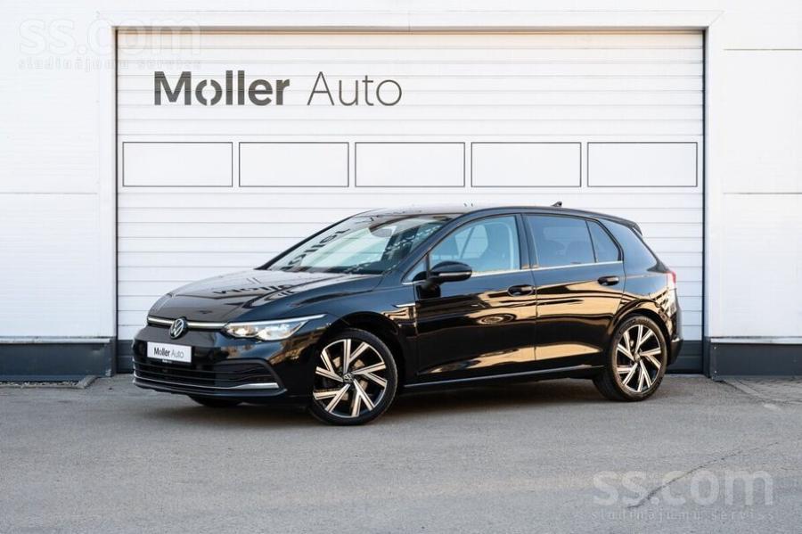 Black Volkswagen Golf VIII 2022 in Riga, with an engine capacity of 2.00 L and mileage of 157 thousand km for 19250 €, photo 1 on AUTOMOTO.COM.LV