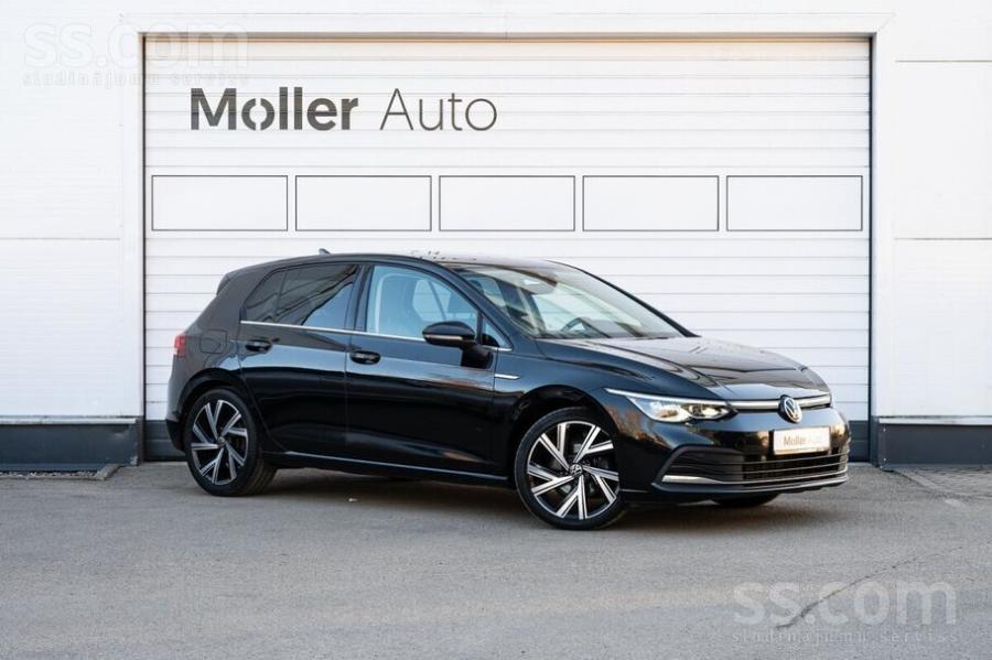 Black Volkswagen Golf VIII 2022 in Riga, with an engine capacity of 2.00 L and mileage of 157 thousand km for 19250 €, photo 3 on AUTOMOTO.COM.LV