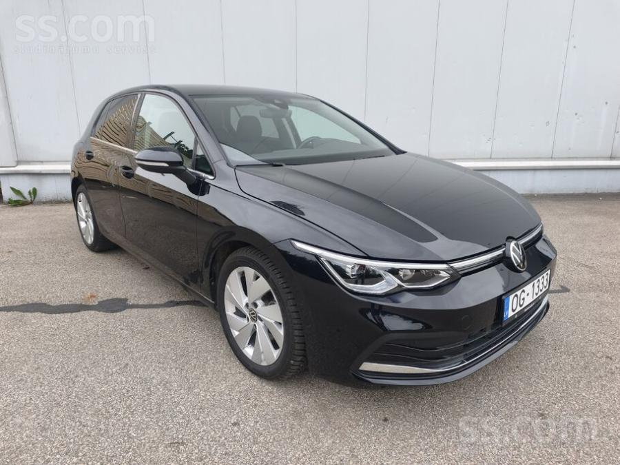 Black Volkswagen Golf VIII 2022 in Riga, with an engine capacity of 1.50 L and mileage of 40 thousand km for 18855 €, photo 1 on AUTOMOTO.COM.LV