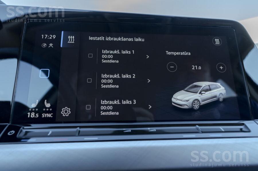 Black Volkswagen Golf VIII 2021 in Riga, with an engine capacity of 2.00 L and mileage of 153 thousand km for 16350 €, photo 27 on AUTOMOTO.COM.LV