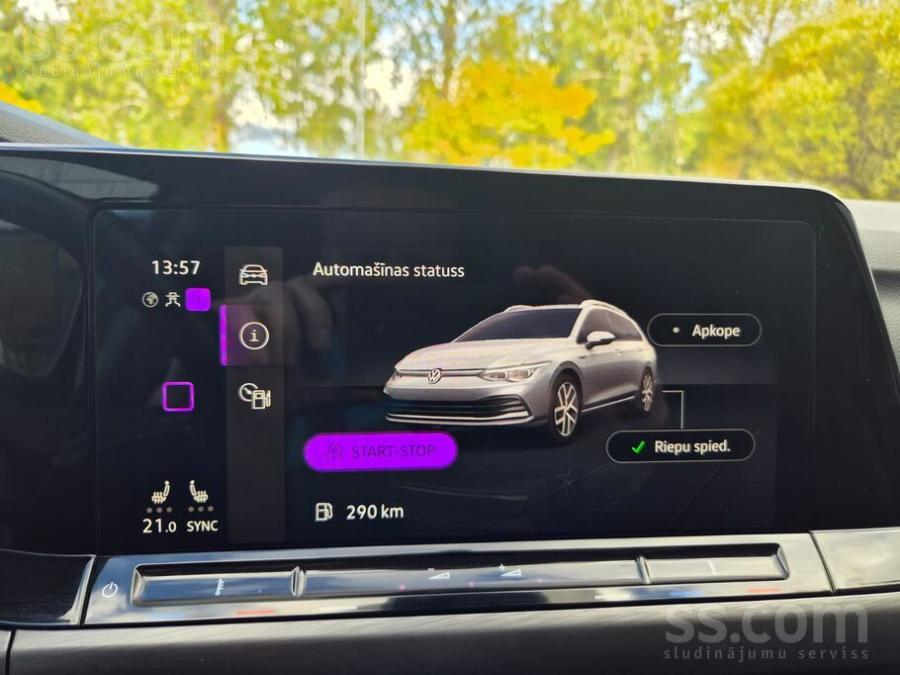 Black Volkswagen Golf VIII 2022 in Tukums, with an engine capacity of 2.00 L and mileage of 168 thousand km for 15300 €, photo 18 on AUTOMOTO.COM.LV