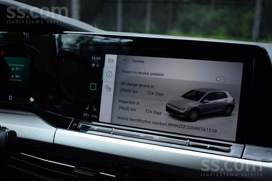 Синий Фольксваген Golf 8 2021 в Рига, объемом двигателя 1.50 л и пробегом 145 тыс. км за 14370 €, фото 10 на AUTOMOTO.COM.LV