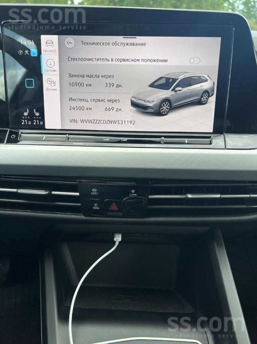 Синий Фольксваген Golf 8 2022 в Рига, объемом двигателя 2.00 л и пробегом 85 тыс. км за 18500 €, фото 9 на AUTOMOTO.COM.LV