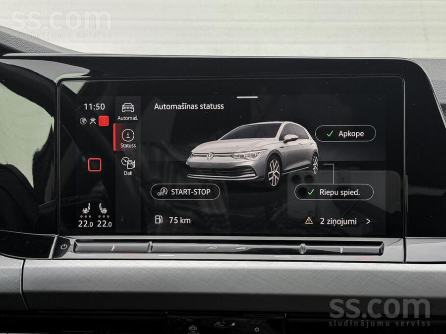 Pelēks Volkswagen Golf VIII 2020 Rīga, ar dzinēja tilpumu 1.50 L un nobraukumu 0 tūkst. km par 16490 €, foto 32 vietnē AUTOMOTO.COM.LV