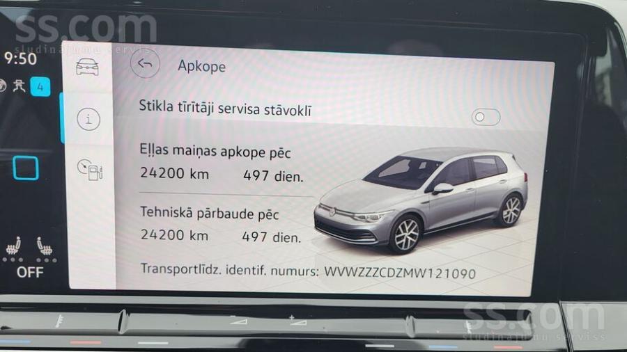 Pelēks Volkswagen Golf VIII 2021 Rīga, ar dzinēja tilpumu 1.50 L un nobraukumu 60 tūkst. km par 15900 €, foto 17 vietnē AUTOMOTO.COM.LV