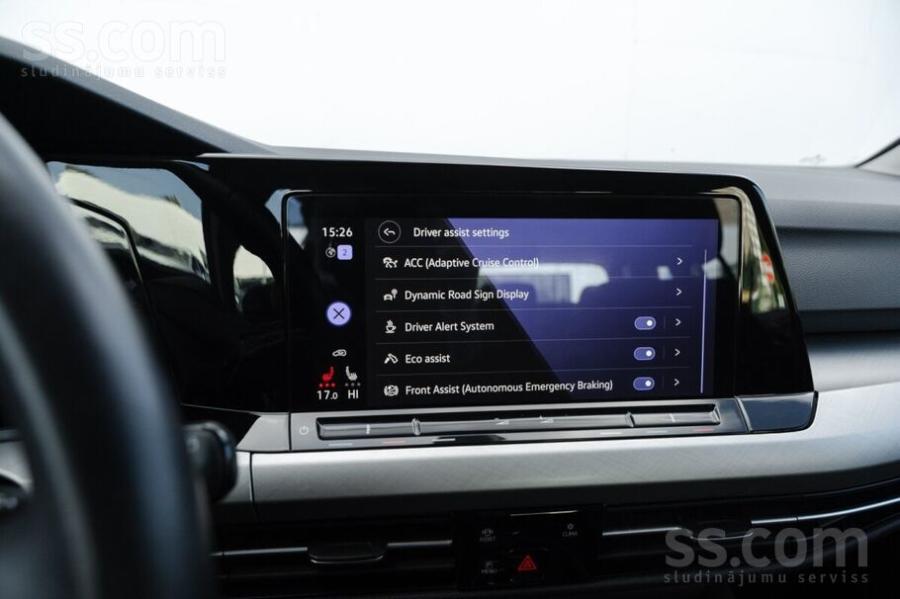 Grey Volkswagen Golf VIII 2021 in Riga, with an engine capacity of 1.50 L and mileage of 166 thousand km for 13750 €, photo 20 on AUTOMOTO.COM.LV