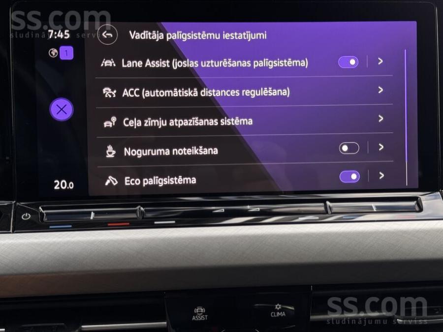 Pelēks Volkswagen Golf VIII 2021 Valmiera, ar dzinēja tilpumu 2.00 L un nobraukumu 128 tūkst. km par 15800 €, foto 14 vietnē AUTOMOTO.COM.LV