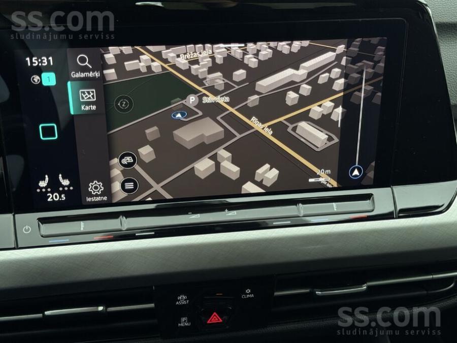 Grey Volkswagen Golf VIII 2021 in Valmiera, with an engine capacity of 2.00 L and mileage of 218 thousand km for 14200 €, photo 16 on AUTOMOTO.COM.LV