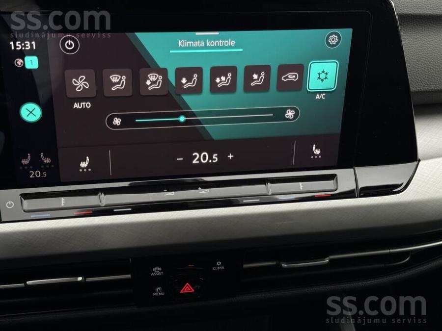 Grey Volkswagen Golf VIII 2021 in Valmiera, with an engine capacity of 2.00 L and mileage of 218 thousand km for 14200 €, photo 17 on AUTOMOTO.COM.LV