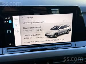 Grey Volkswagen Golf VIII 2022 in Riga, with an engine capacity of 2.00 L and mileage of 142 thousand km for 15500 €, photo 26 on AUTOMOTO.COM.LV