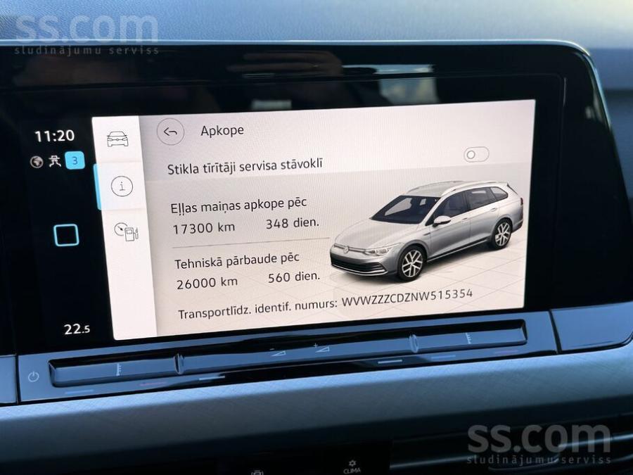 Grey Volkswagen Golf VIII 2022 in Riga, with an engine capacity of 2.00 L and mileage of 142 thousand km for 15500 €, photo 26 on AUTOMOTO.COM.LV
