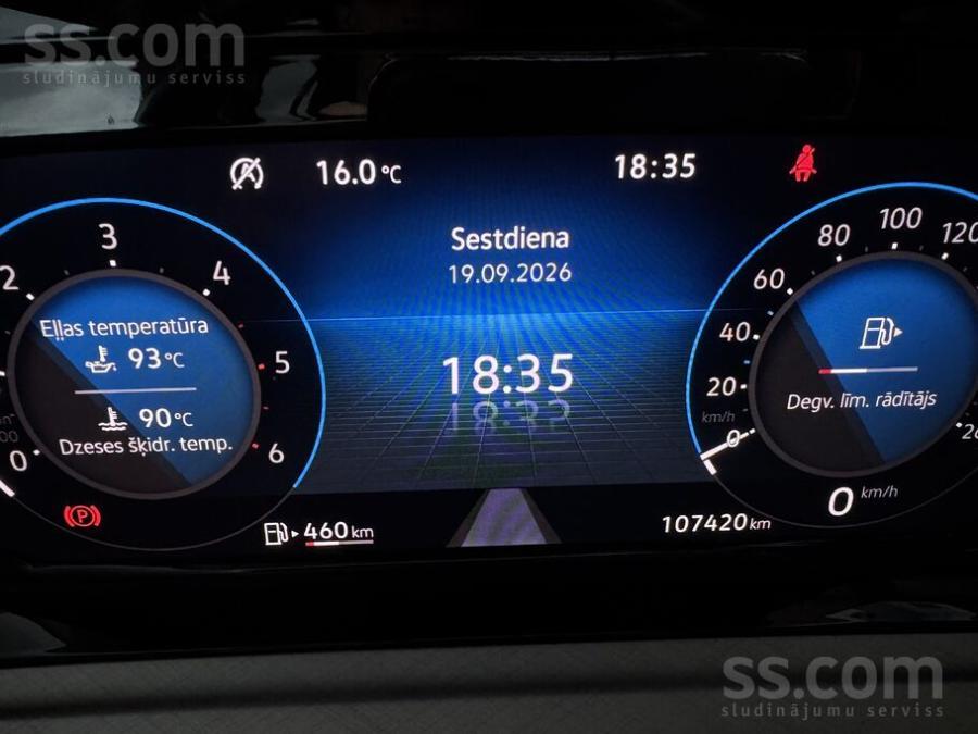 Серый Фольксваген Golf 8 2022 в Рига, объемом двигателя 2.00 л и пробегом 108 тыс. км за 14200 €, фото 13 на AUTOMOTO.COM.LV