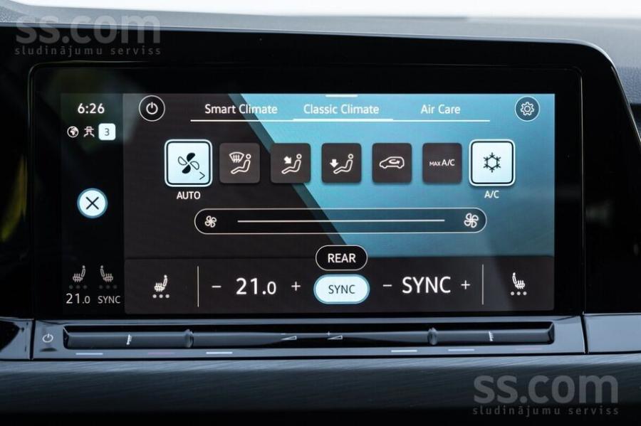 Серый Фольксваген Golf 8 2023 в Рига, объемом двигателя 2.00 л и пробегом 104 тыс. км за 19950 €, фото 16 на AUTOMOTO.COM.LV