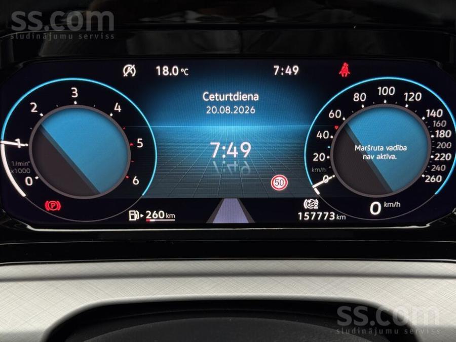 Grey Volkswagen Golf VIII 2024 in Valmiera, with an engine capacity of 2.00 L and mileage of 158 thousand km for 15500 €, photo 13 on AUTOMOTO.COM.LV