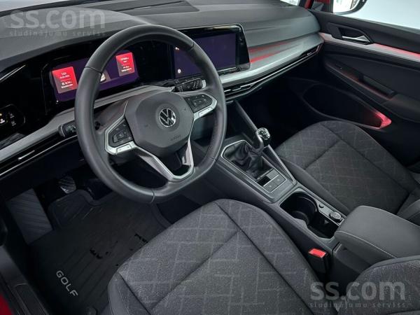 Red Volkswagen Golf VIII 2021 in Riga, with an engine capacity of 2.00 L and mileage of 197 thousand km for 12990 €, photo 6 on AUTOMOTO.COM.LV