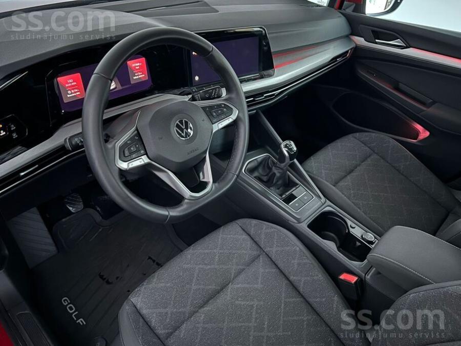 Red Volkswagen Golf VIII 2021 in Riga, with an engine capacity of 2.00 L and mileage of 197 thousand km for 12990 €, photo 6 on AUTOMOTO.COM.LV