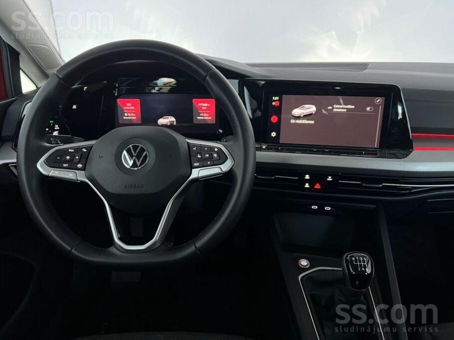 Sarkans Volkswagen Golf VIII 2021 Rīga, ar dzinēja tilpumu 2.00 L un nobraukumu 197 tūkst. km par 12990 €, foto 10 vietnē AUTOMOTO.COM.LV