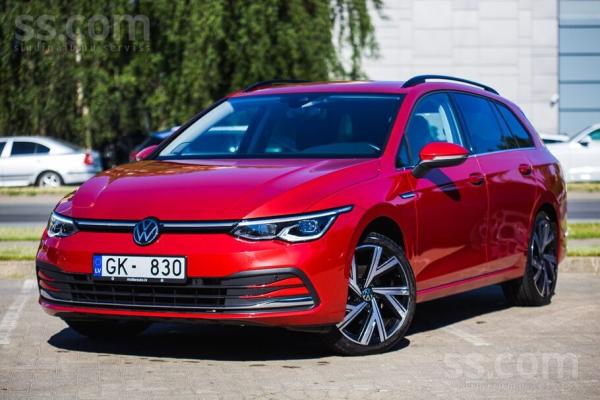 Red Volkswagen Golf VIII 2023 in Riga, with an engine capacity of 1.50 L and mileage of 50 thousand km for 21900 €, photo 1 on AUTOMOTO.COM.LV