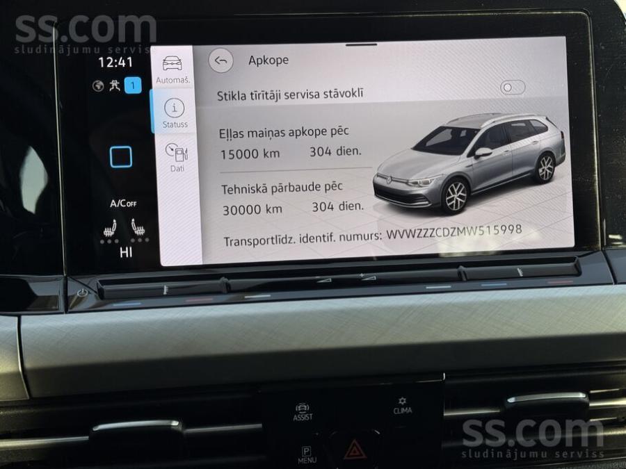 Фольксваген Golf 8 2021 в Валмиера, объемом двигателя 2.00 л и пробегом 189 тыс. км за 16900 €, фото 17 на AUTOMOTO.COM.LV