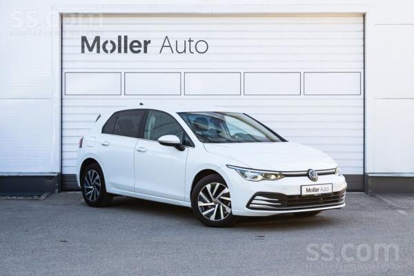 White Volkswagen Golf VIII 2021 in Riga, with an engine capacity of 1.40 L and mileage of 89 thousand km for 20900 €, photo 2 on AUTOMOTO.COM.LV