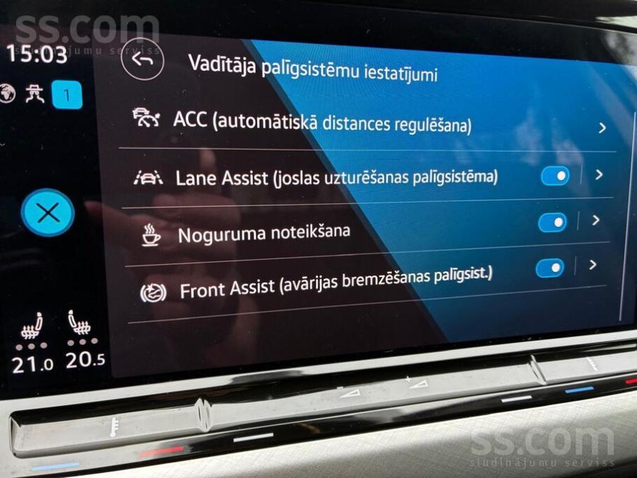 Balts Volkswagen Golf VIII 2021 Rīga, ar dzinēja tilpumu 1.50 L un nobraukumu 214 tūkst. km par 12799 €, foto 18 vietnē AUTOMOTO.COM.LV