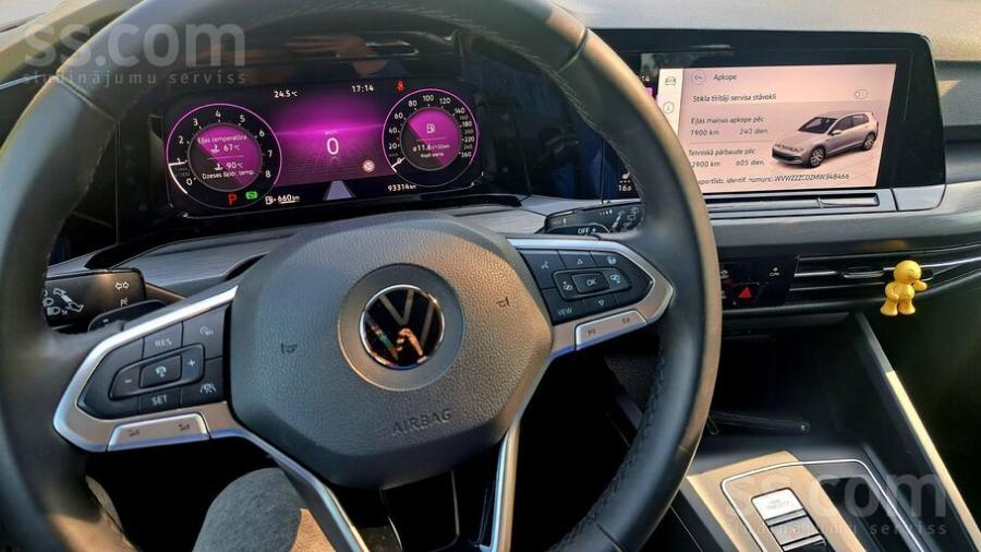 Желтый Фольксваген Golf 8 2021 в Лимбажи, объемом двигателя 1.50 л и пробегом 94 тыс. км за 18995 €, фото 11 на AUTOMOTO.COM.LV