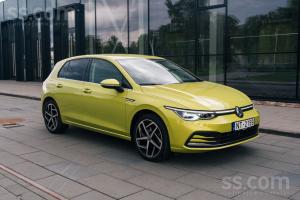 Yellow Volkswagen Golf VIII 2024 in Riga, with an engine capacity of 1.50 L and mileage of 24 thousand km for 24300 €, photo  on AUTOMOTO.COM.LV