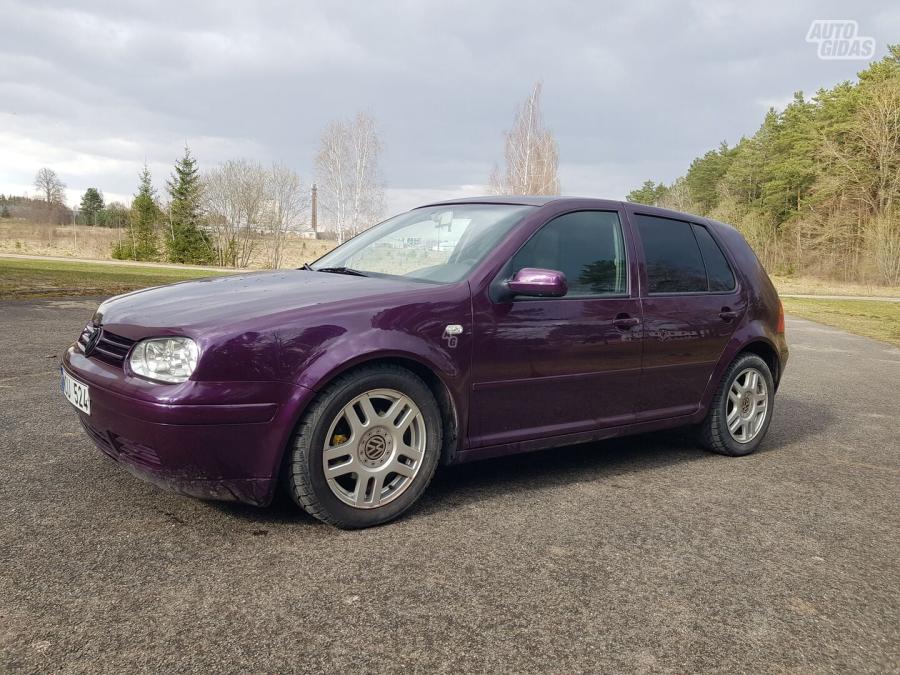 Violet Volkswagen Golf 2002 in Vilnius, with an engine capacity of 1.90 L and mileage of 319 thousand km for 1299 €, photo 6 on AUTOMOTO.COM.LV