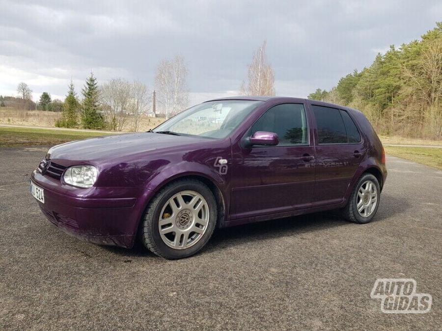Violet Volkswagen Golf 2002 in Vilnius, with an engine capacity of 1.90 L and mileage of 319 thousand km for 1299 €, photo 6 on AUTOMOTO.COM.LV