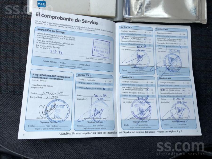 Белый Фольксваген Гольф 1988 в Рига, объемом двигателя 1.60 л и пробегом 264 тыс. км за 4990 €, фото 24 на AUTOMOTO.COM.LV