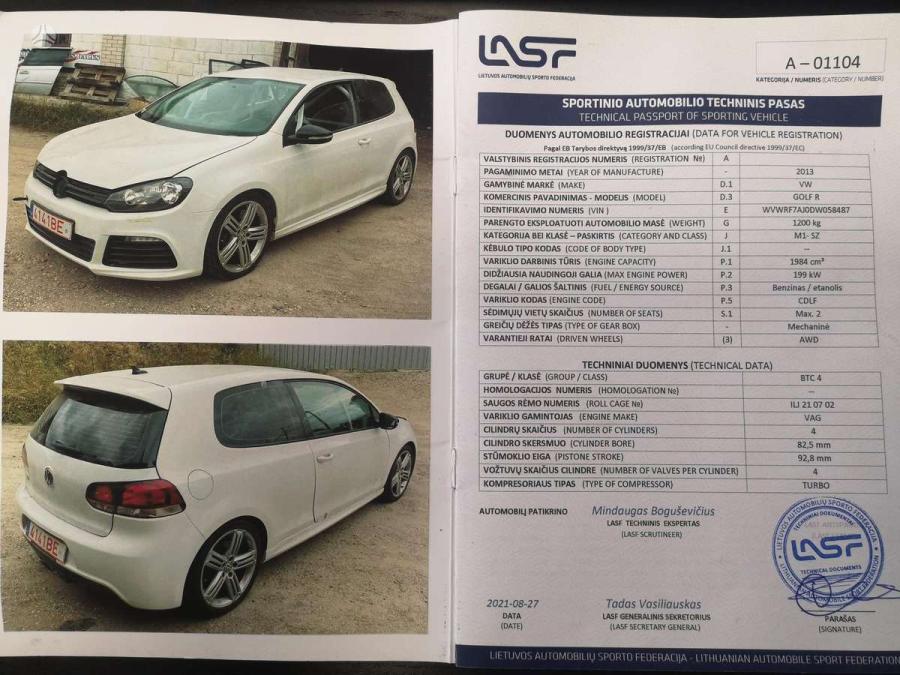 White Volkswagen Golf 2013 in Vilnius, with an engine capacity of 1.98 L and mileage of 159 thousand km for 16900 €, photo 20 on AUTOMOTO.COM.LV