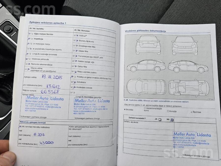 White Volkswagen Golf 2014 in Riga, with an engine capacity of 1.20 L and mileage of 57 thousand km for 8700 €, photo 24 on AUTOMOTO.COM.LV